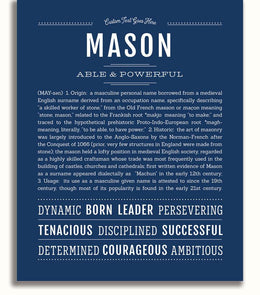 Mason | Name Art Print – Name Stories