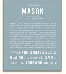 Mason | Name Art Print – Name Stories