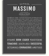 Massimo | Name Art Print – Name Stories