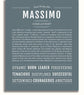 Massimo | Name Art Print – Name Stories