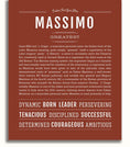 Massimo | Name Art Print – Name Stories