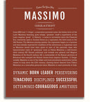 Massimo | Name Art Print – Name Stories