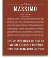 Massimo | Name Art Print – Name Stories
