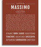 Massimo | Name Art Print – Name Stories