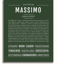 Massimo Personalized Name Meaning Art Prints – Name Stories