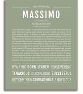 Massimo | Name Art Print – Name Stories