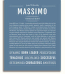 Massimo | Name Art Print – Name Stories