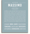 Massimo | Name Art Print – Name Stories