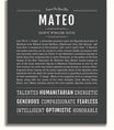 Mateo | Name Art Print – Name Stories