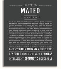 Mateo | Name Art Print – Name Stories