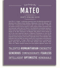 Mateo | Name Art Print – Name Stories