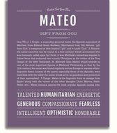 Mateo | Name Art Print – Name Stories