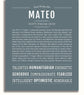 Mateo Personalized Name Meaning Art Prints – Name Stories
