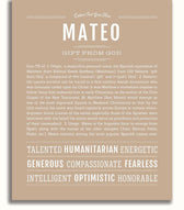 Mateo | Name Art Print – Name Stories