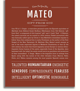 Mateo | Name Art Print – Name Stories