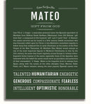 Mateo | Name Art Print – Name Stories