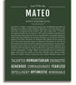 Mateo | Name Art Print – Name Stories