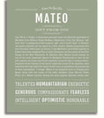 Mateo | Name Art Print – Name Stories
