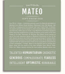 Mateo | Name Art Print – Name Stories