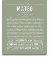 Mateo | Name Art Print – Name Stories