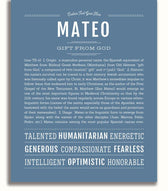 Mateo | Name Art Print – Name Stories