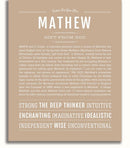 Mathew | Name Art Print – Name Stories