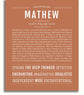 Mathew | Name Art Print – Name Stories