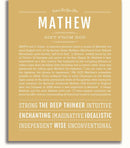 Mathew | Name Art Print – Name Stories