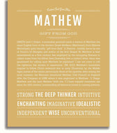 Mathew | Name Art Print – Name Stories