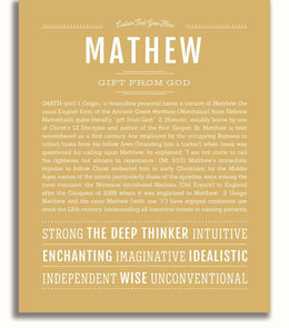 Mathew | Name Art Print – Name Stories