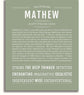 Mathew | Name Art Print – Name Stories
