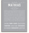 Mathias Personalized Name Meaning Art Prints – Name Stories