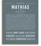Mathias Personalized Name Meaning Art Prints – Name Stories