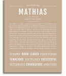 Mathias | Name Art Print – Name Stories