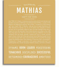 Mathias | Name Art Print – Name Stories
