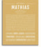 Mathias | Name Art Print – Name Stories