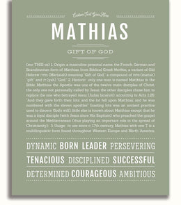 Mathias | Name Art Print – Name Stories