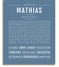 Mathias Personalized Name Meaning Art Prints – Name Stories