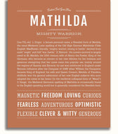 Mathilda | Name Art Print – Name Stories