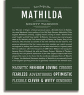 Mathilda | Name Art Print – Name Stories