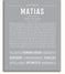 Matias | Name Art Print – Name Stories