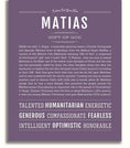 Matias | Name Art Print – Name Stories
