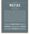 Matias | Name Art Print – Name Stories