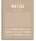 Matias | Name Art Print – Name Stories