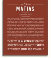 Matias | Name Art Print – Name Stories