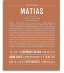 Matias | Name Art Print – Name Stories