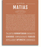 Matias | Name Art Print – Name Stories