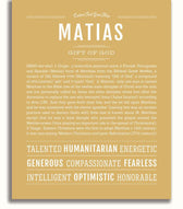 Matias | Name Art Print – Name Stories