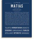 Matias | Name Art Print – Name Stories