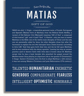 Matias | Name Art Print – Name Stories